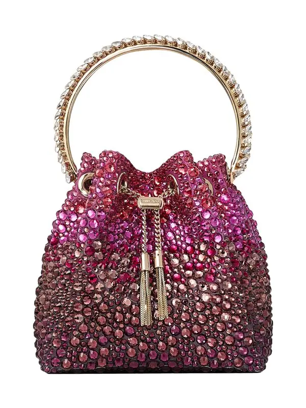 JIMMY CHOO Bon Bon Embellished Top-handle Bag - Purple