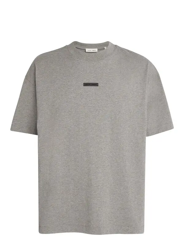 Fear Of God Cotton Logo Oversized T-shirt - Grey