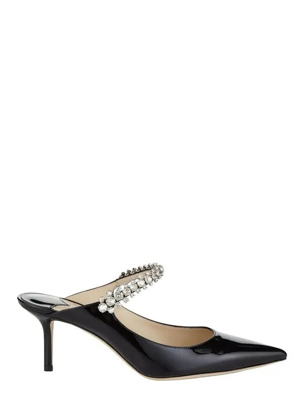 JIMMY CHOO Bing 65 Leather Mules - Black
