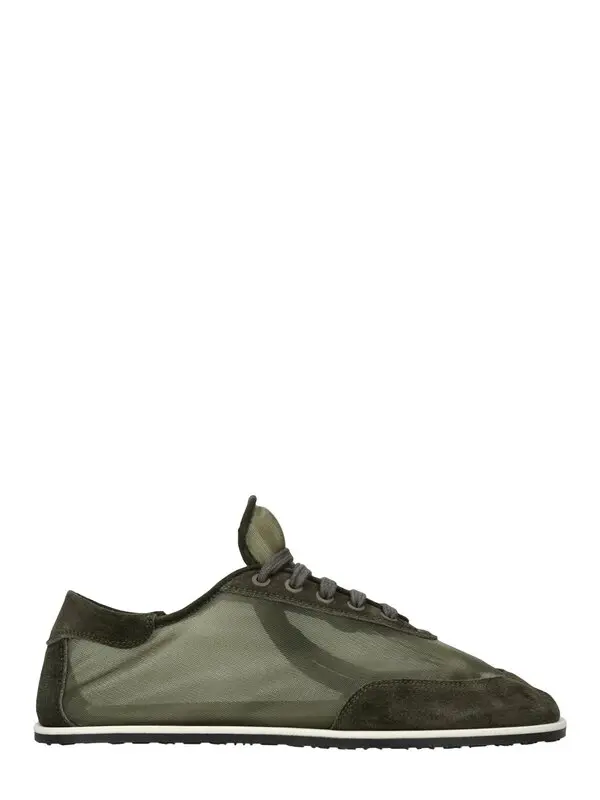 Dear Frances Mesh Lace-up Sneakers - Green
