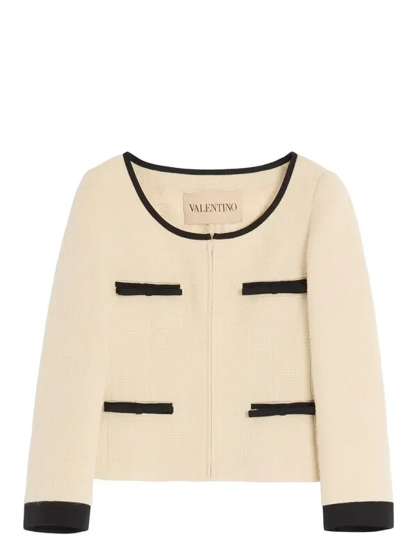 Valentino Garavani Virgin Wool-blend Jacket - Beige