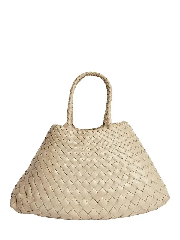 Dragon Diffusion Small Santa Croce Woven Tote Bag - Ivory