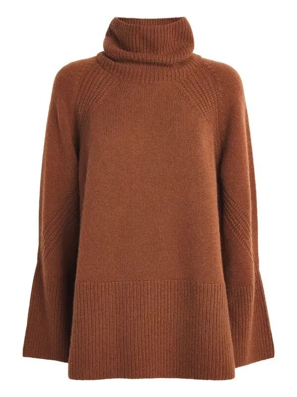 JOSEPH Cashmere Rollneck Sweater - Brown