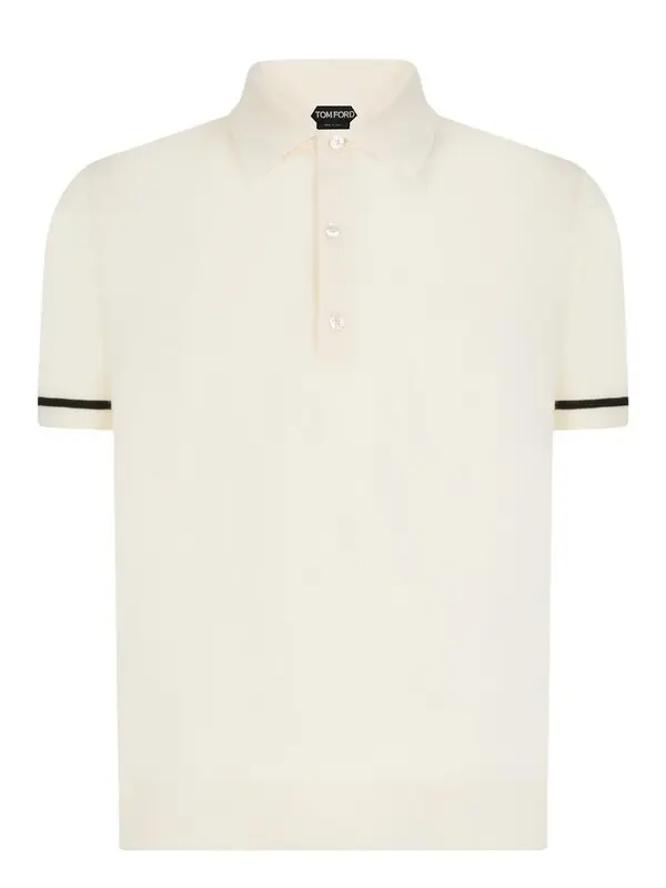 TOM FORD Cashmere-silk Polo Shirt - White