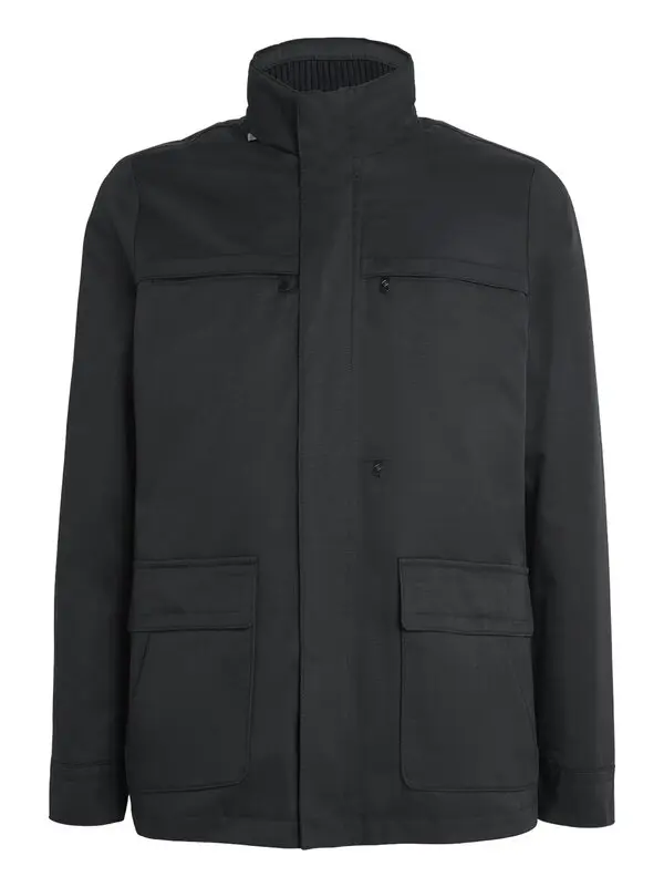 Pal Zileri Cotton-blend Field Jacket - Black