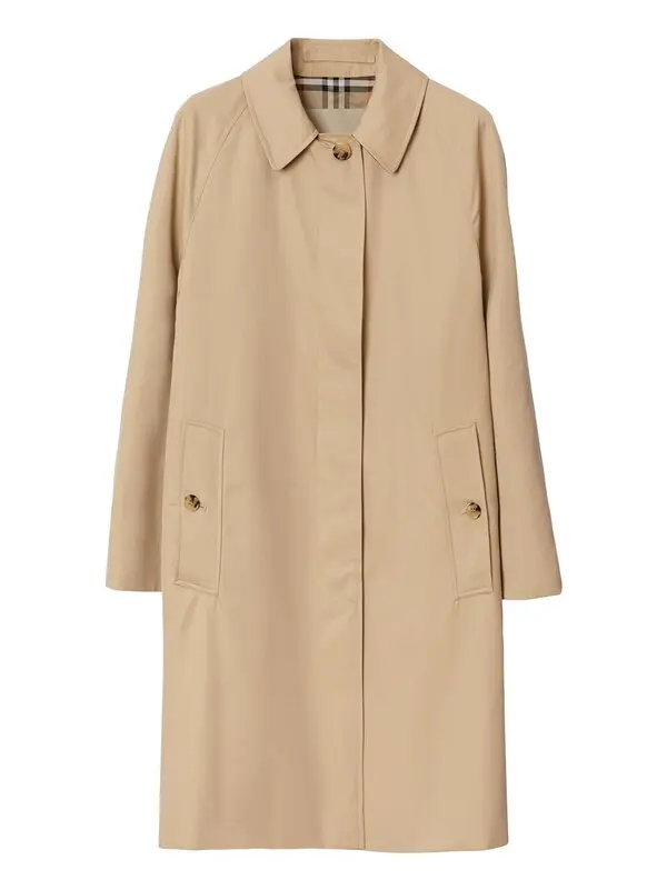 Burberry Gabardine Camden Car Coat - Yellow