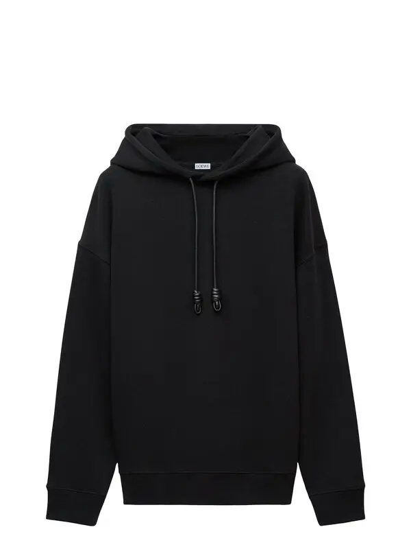 Loewe Cotton-blend Anagram Hoodie - Black