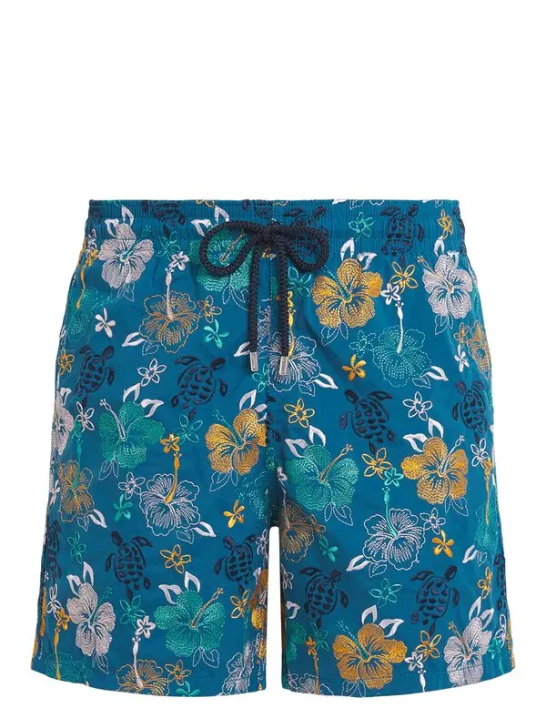 Vilebrequin Embroidered Mistral Swim Shorts - Blue