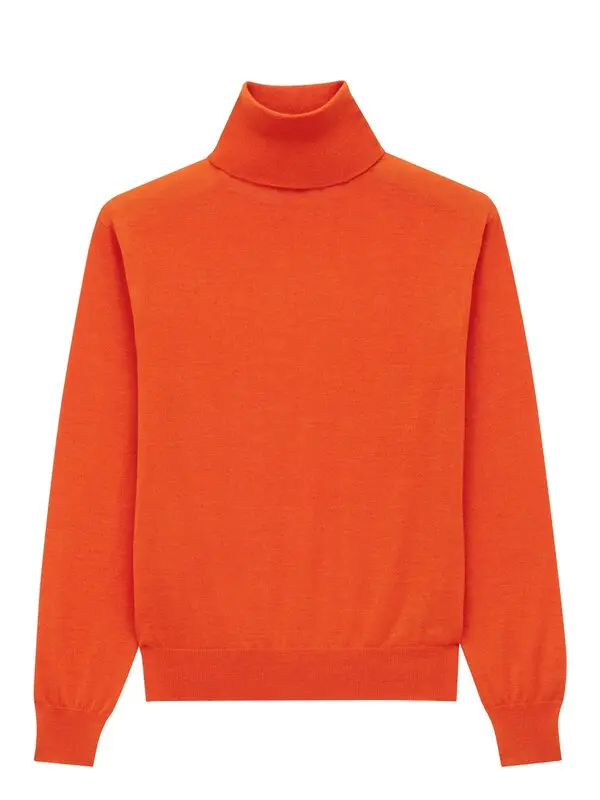 Saint Laurent Cashmere-wool-silk Rollneck - Red