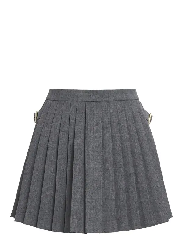 Sandro Pleated Mini Skirt - Black