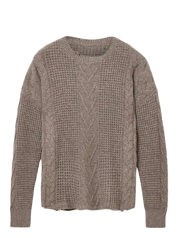 ALLSAINTS Wool-organic Cotton Tenter Sweater - Brown