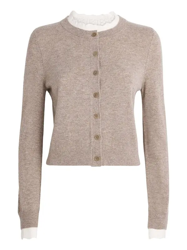 Sandro Wool-cashmere Cardigan - Brown