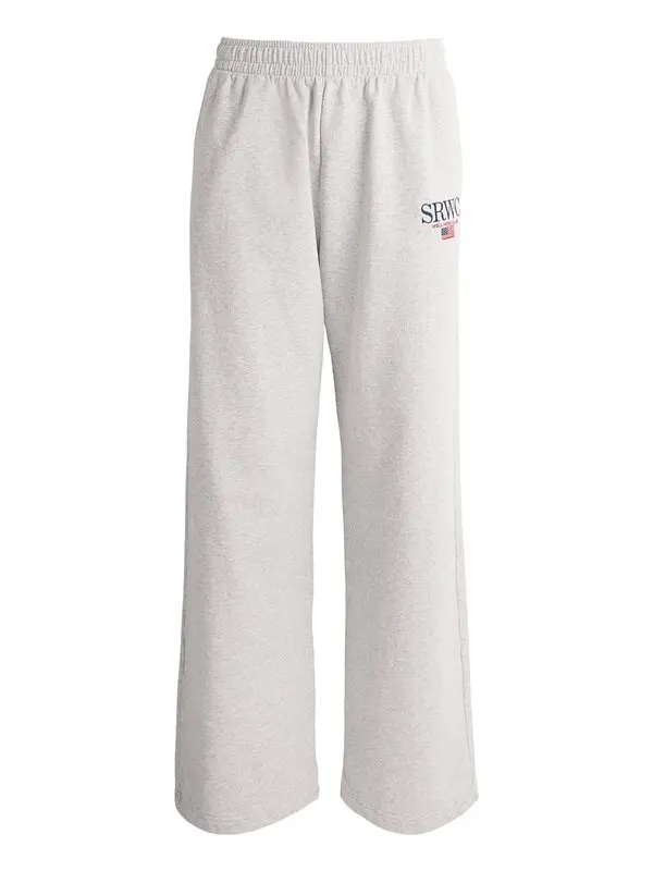 SPORTY & RICH Cotton Nautical Sweatpants - Grey