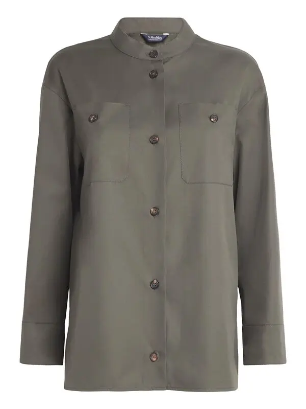 Max Mara Cotton Twill Shirt - Green