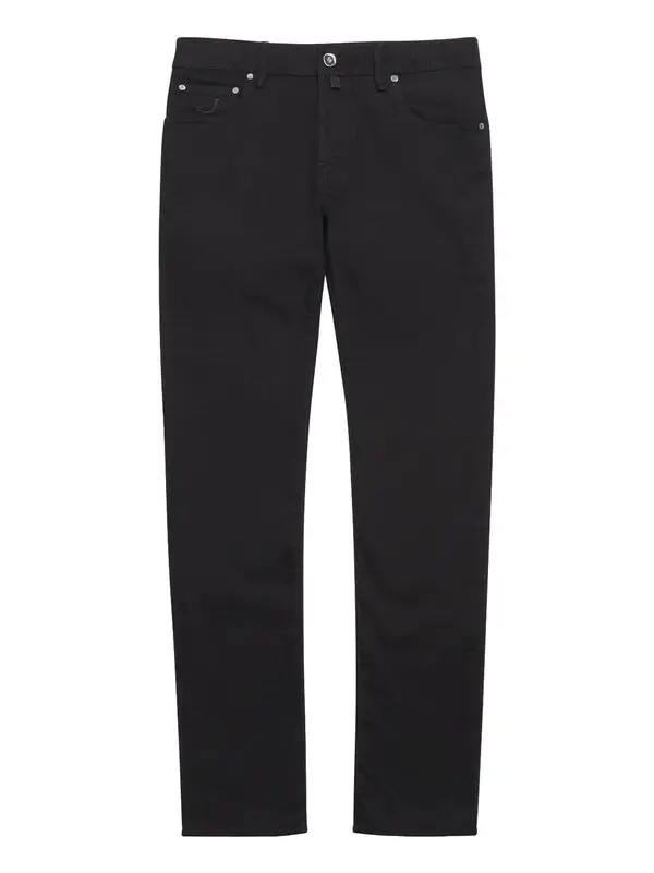 Jacob Cohen Limited Edition Nick Slim Jeans With Lizard-skin Patch - Black