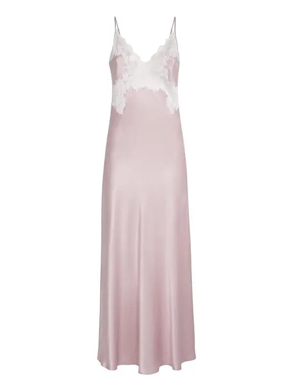 BOCAN Satin Lace-trim Caroline Nightdress - Pink