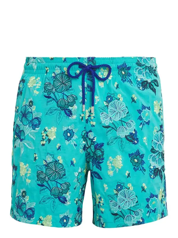 Vilebrequin Embroidered Mistral Swim Shorts - Green