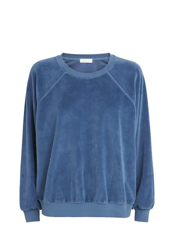 Suzie Kondi Cotton-blend Samos Sweatshirt - Blue