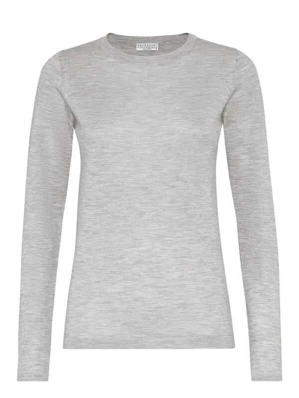 Brunello Cucinelli Cashmere And Silk Sweater - Grey