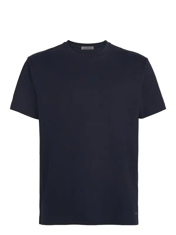 Corneliani Cotton Crew-neck T-shirt - Navy