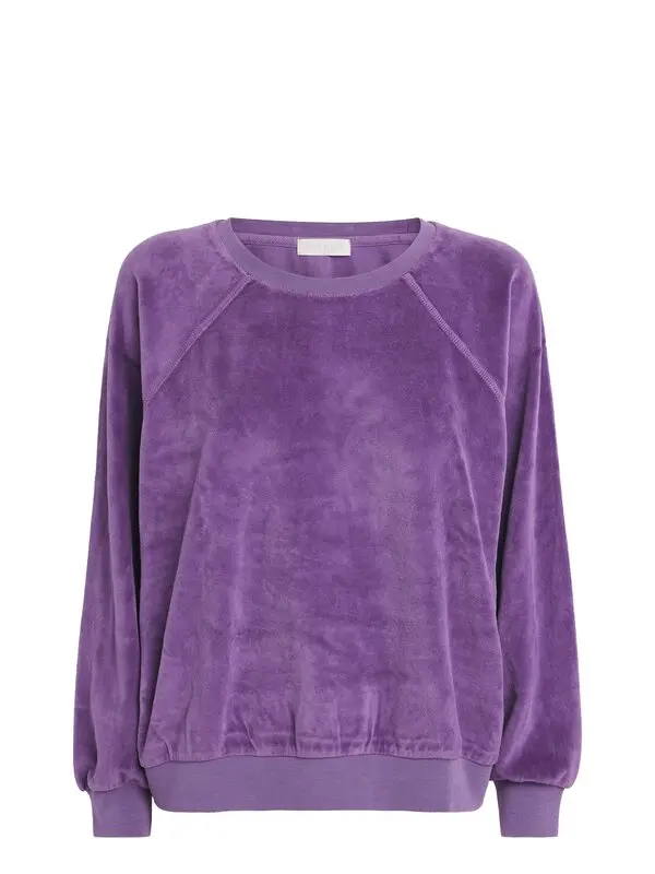 Suzie Kondi Cotton-blend Samos Sweatshirt - Purple