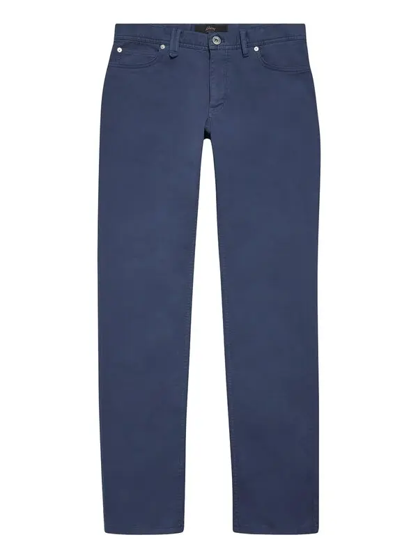 Brioni Stretch-cotton Chinos - Blue