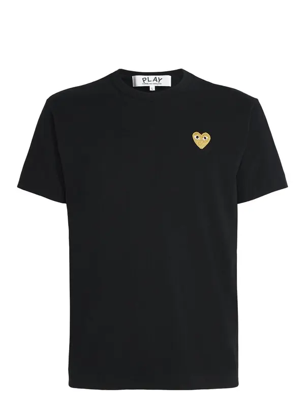 Play Comme Des Garcon Heart Logo T-shirt - Black