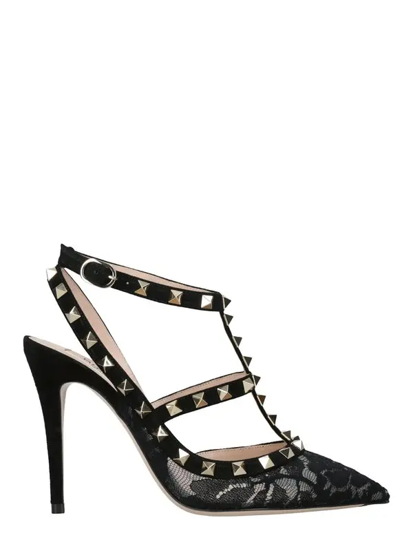 Valentino Garavani Lace Rockstud Pumps - Black