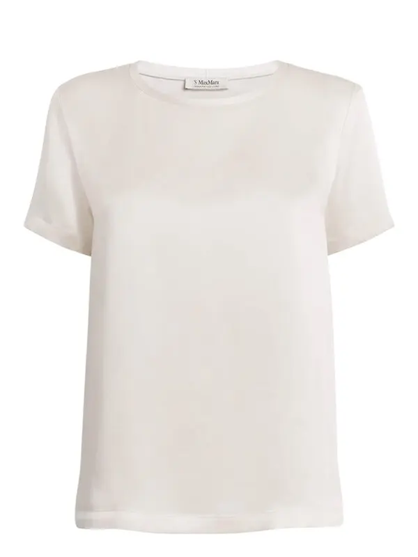 Max Mara Satin T-shirt - Beige