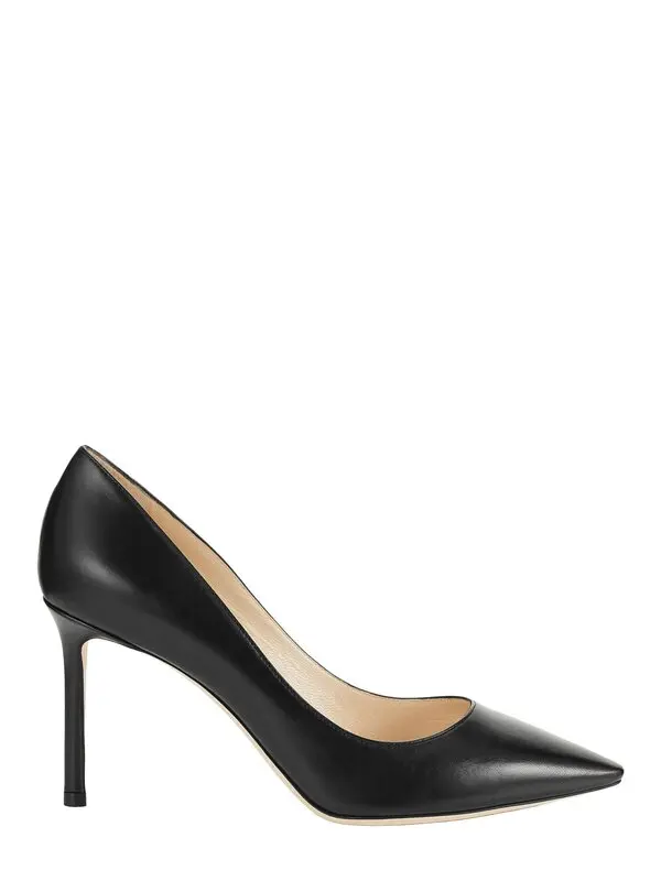 JIMMY CHOO Romy 85 Leather Pumps - Black
