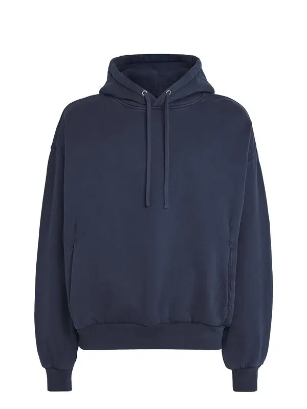 SKIMS Cotton Fleece Relaxed Hoodie - Navy