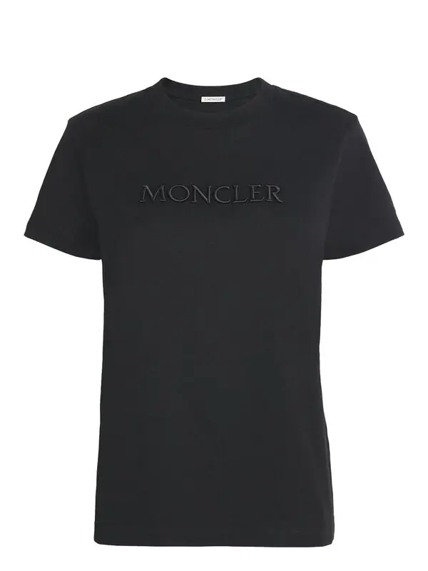 Moncler Cotton Logo T-shirt - Black