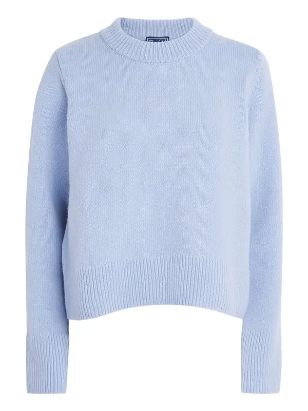 WITH NOTHING UNDERNEATH Devon Wool Sweater - Blue