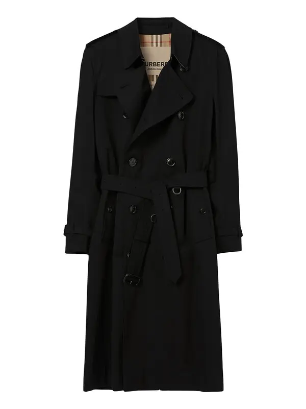 Burberry Long Kensington Heritage Trench Coat - Black