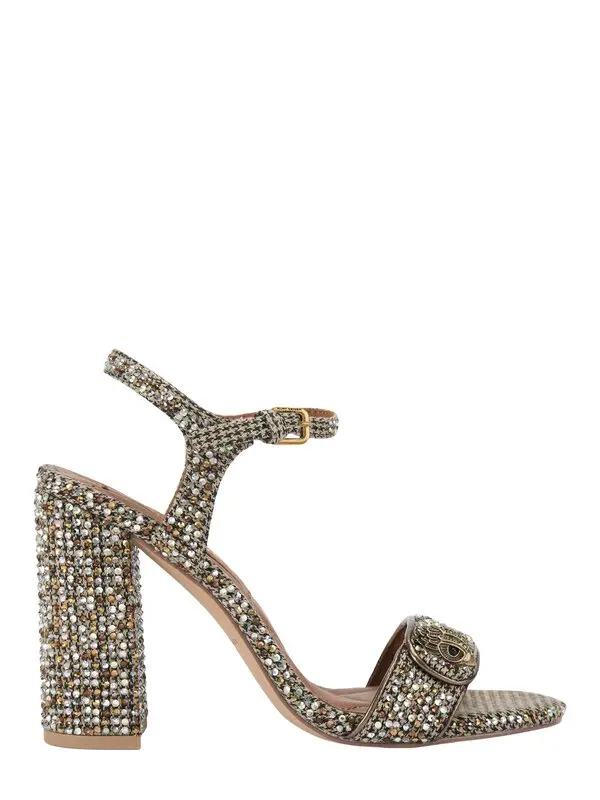 Kurt Geiger Embellished Langley Heeled Sandals - Beige