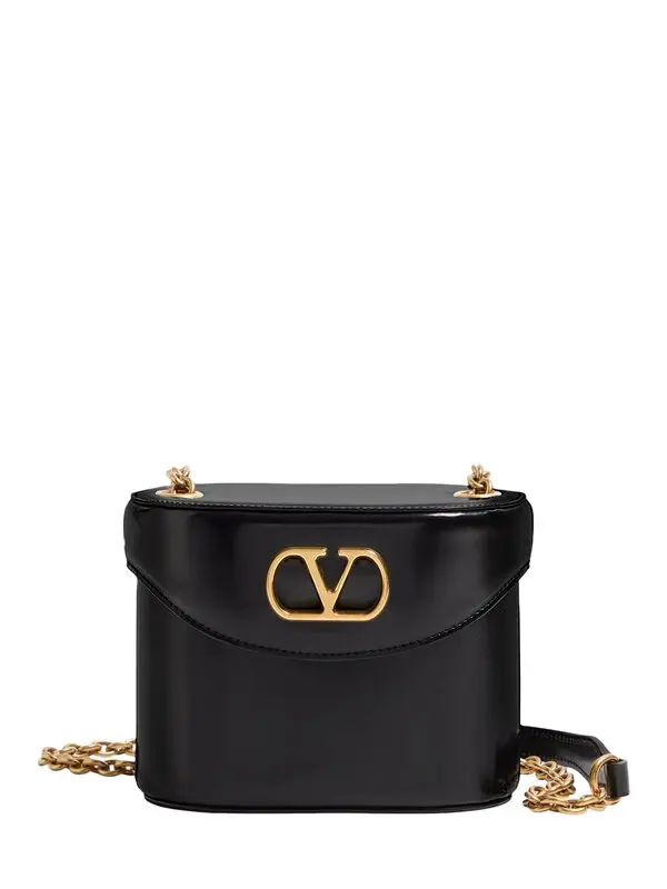 Valentino Garavani Mini Leather Vain Cross-body Bag - Black
