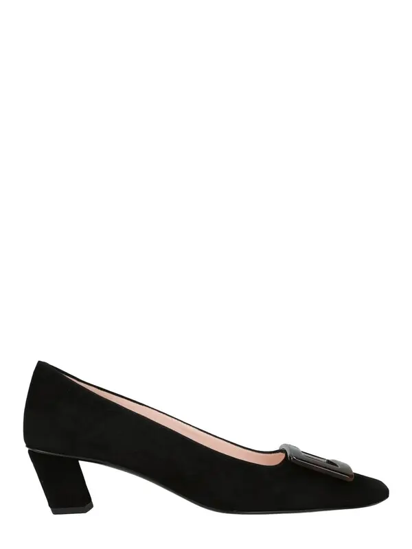 ROGER VIVIER Belle Vivier 45 Suede Pumps - Black