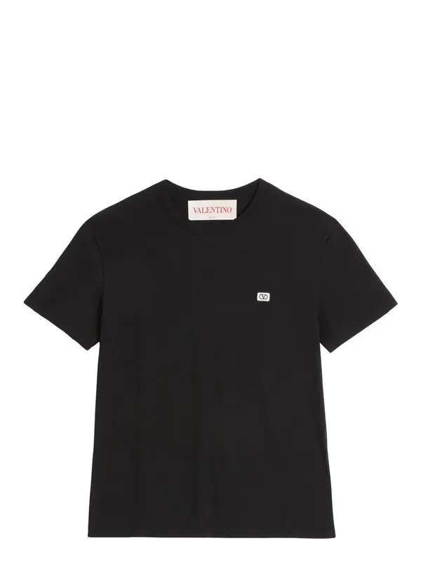 Valentino Garavani Cotton Vlogo T-shirt - Black