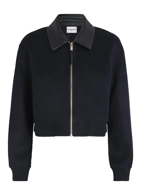 Claudie Pierlot Wool-blend Collared Jacket - Blue