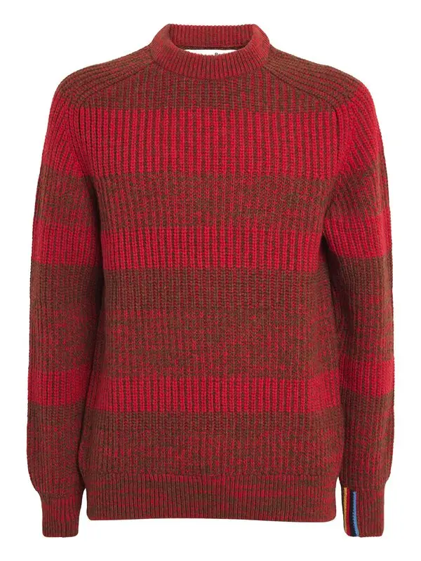 Barbour X Paul Smith Wool Saddle Sweater - Red