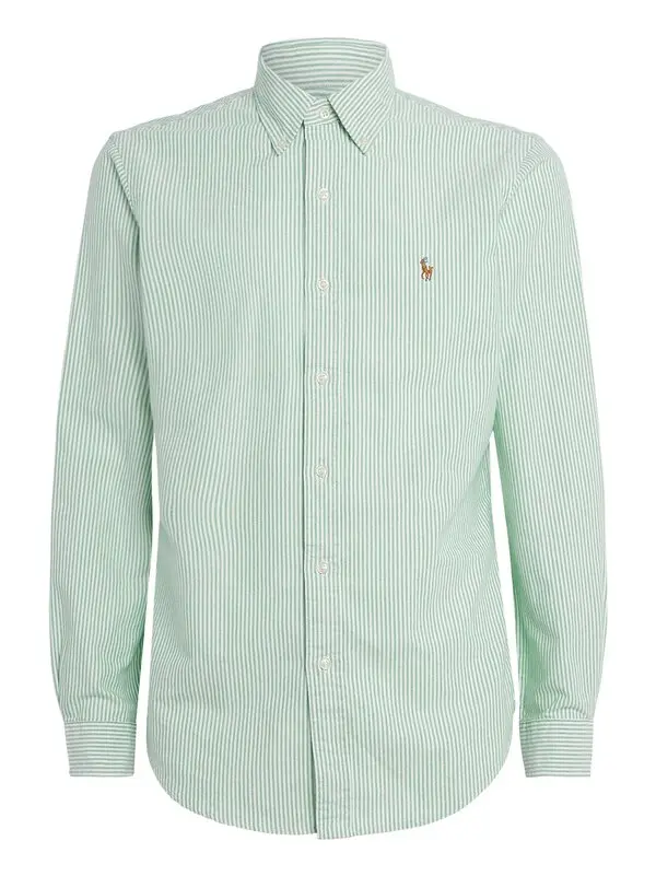 Polo Ralph Lauren Custom Fit Stripe Oxford Shirt - Green