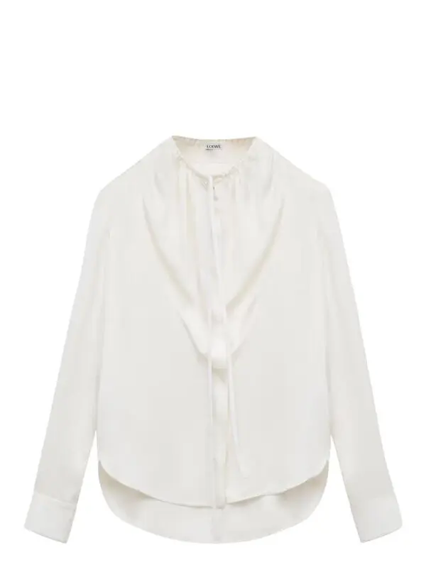 Loewe Silk-blend Satin Blouse - White