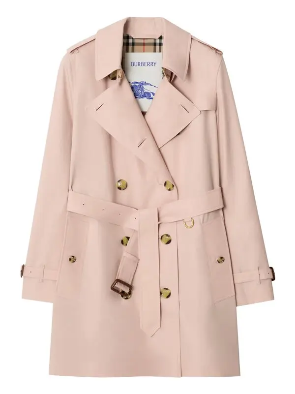 Burberry The Kensington Tropical Gabardine Trench Coat - Pink