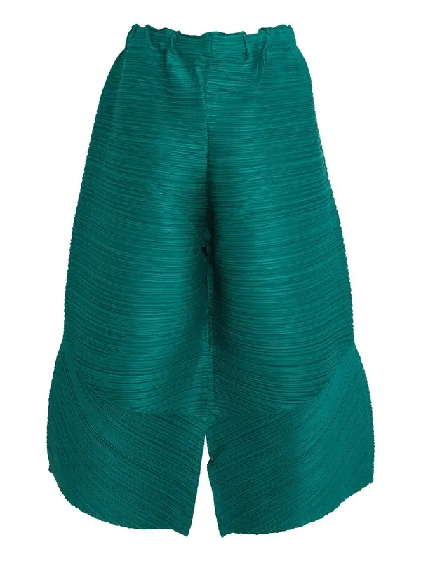 Issey Miyake Thicker Bounce Trousers - Green