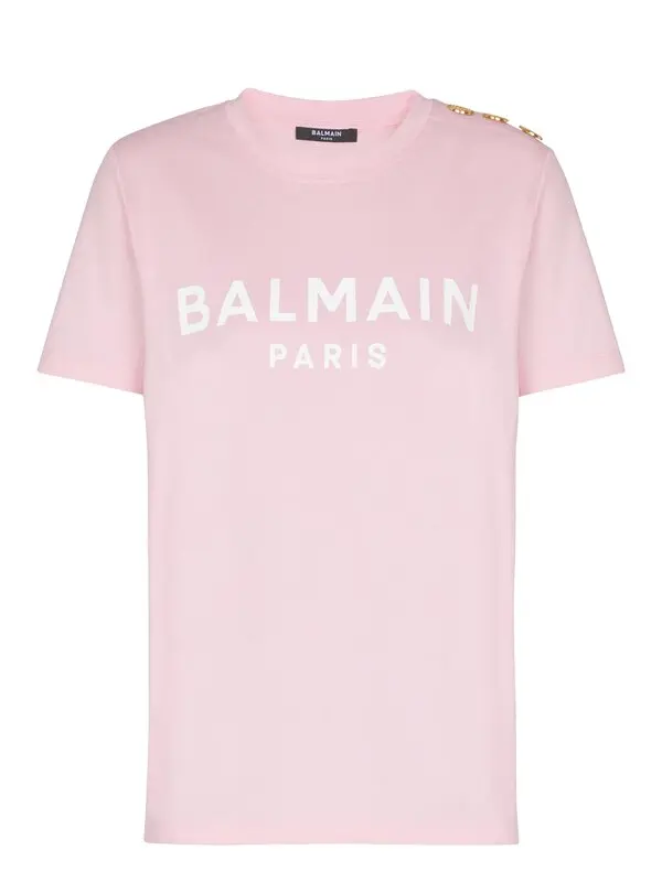 Balmain Cotton Logo T-shirt - Pink