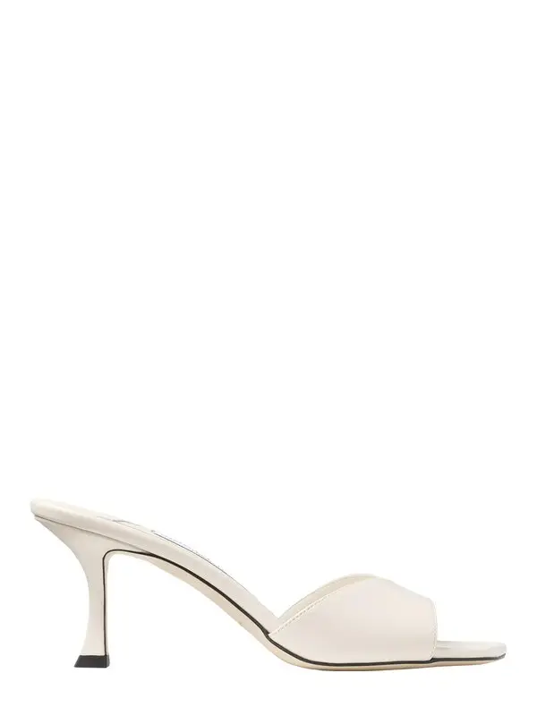 JIMMY CHOO Skye 70 Leather Mules - White