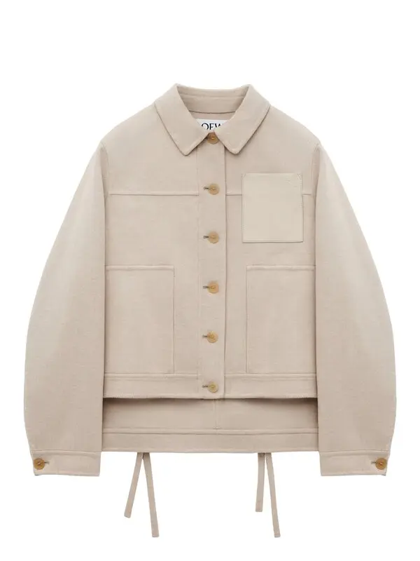 Loewe Wool-cashmere Workwear Jacket - Beige