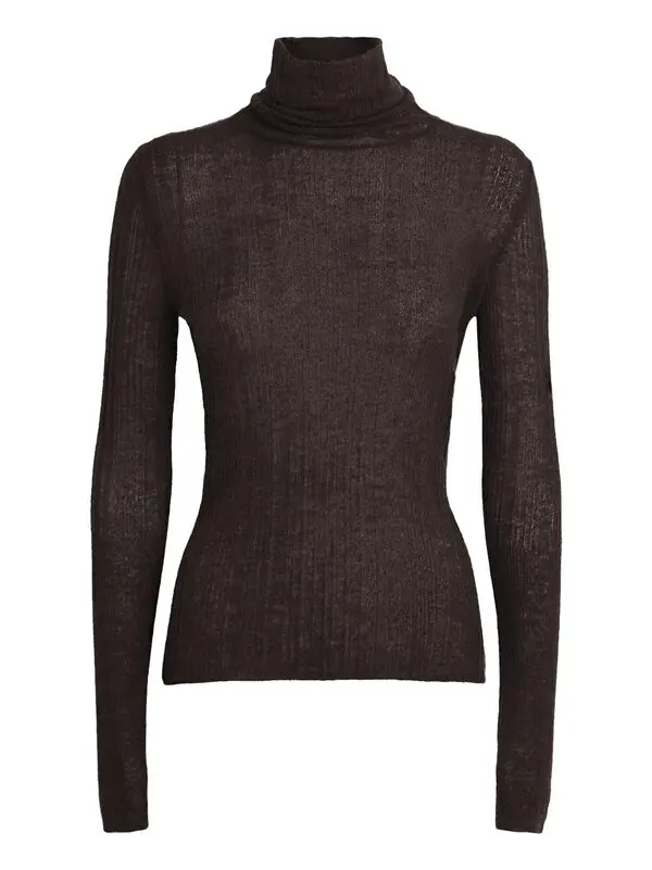 JOSEPH Wool-blend Molony Rollneck Sweater - Brown