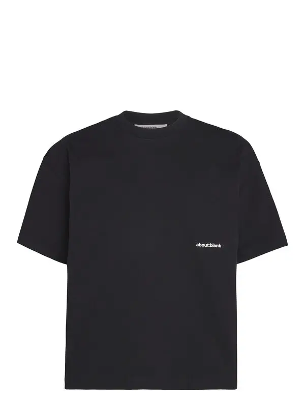 ABOUT:BLANK Cotton Back Logo T-shirt - Black