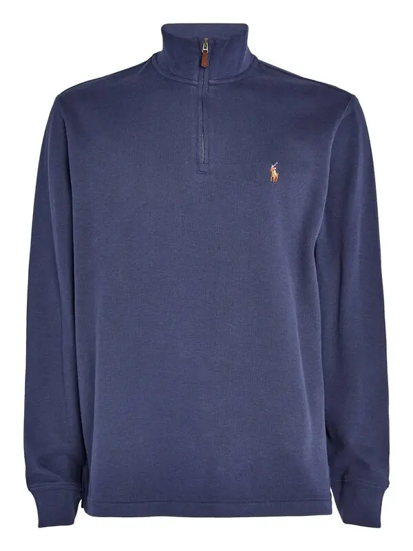 Polo Ralph Lauren Cotton Quarter-zip Sweatshirt - Navy